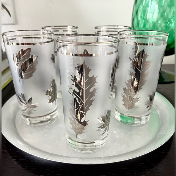 Libby Glass | Dining | Vintage Libby Silver Leaf Blown Glass 2 Oz ...